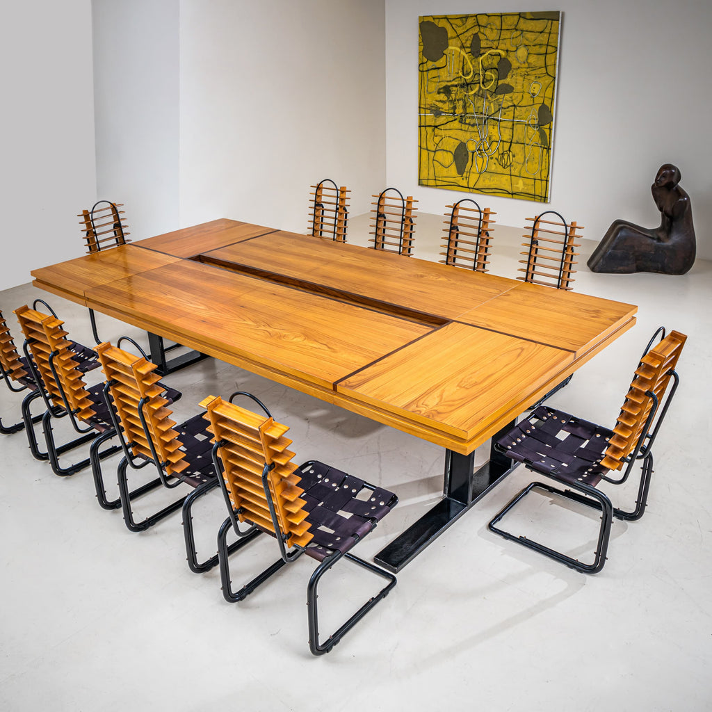 Conference Table with Ten Chairs, Rome, 1960s – Ehrl Fine Art & Antiques