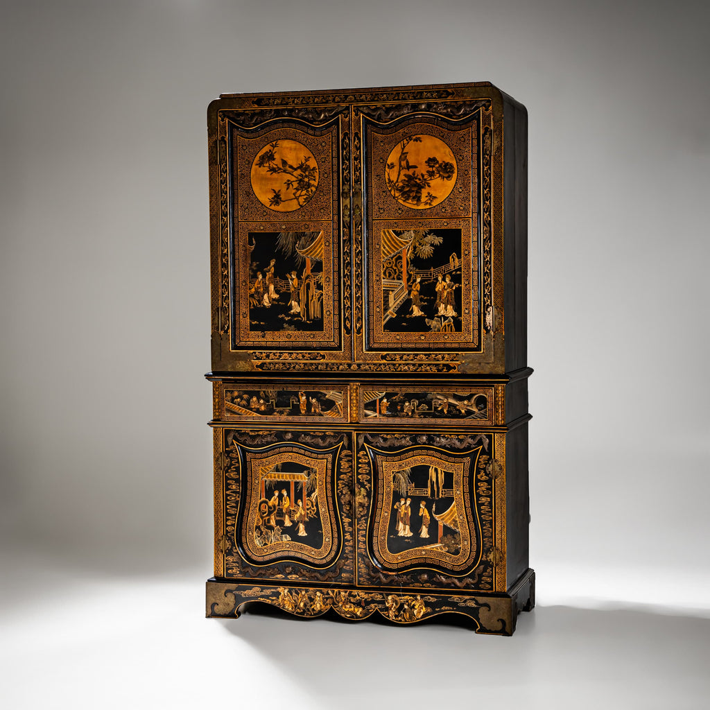 Bar Cabinet with Chinese Lacquer Work, Early 20th Century – Ehrl Fine ...